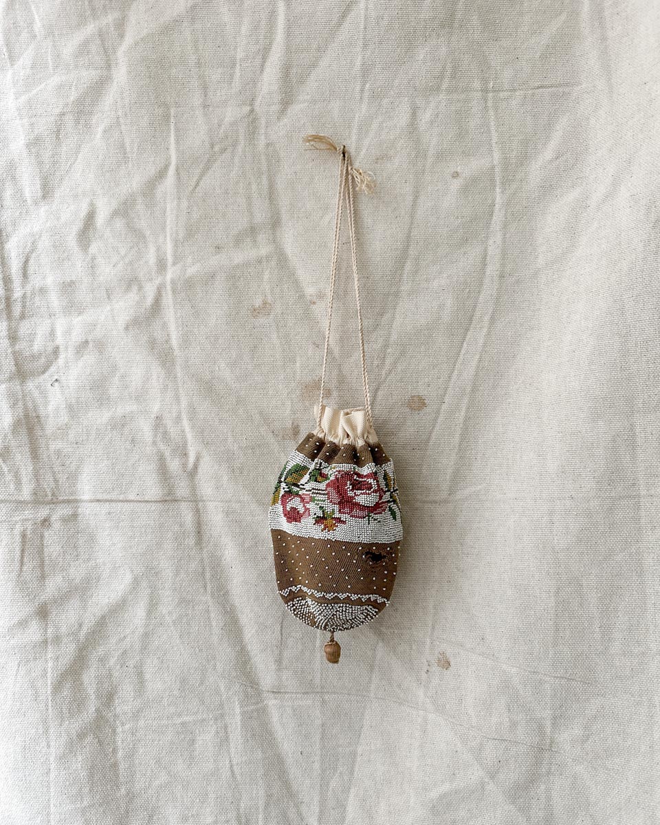 Victorian Beaded Reticule - Antique & Vintage Clothing - Atèlette Heirlooms