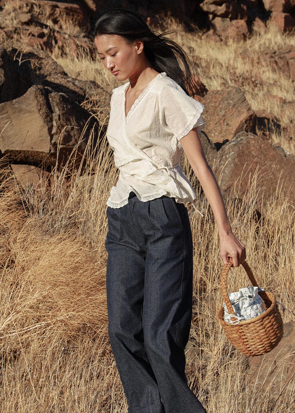 Atèlette - Cream Cotton 70s Inspired Peasant Top - BEA - Romantic ...