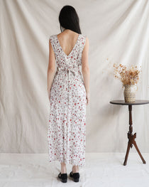 Atèlette White Floral 30s Inspired Slip Dress - SANDRINE - Consciously ...